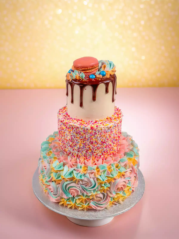 Elegant Three Tier Pink Cakes Dusky Rose And Lace Cake Bay Tree