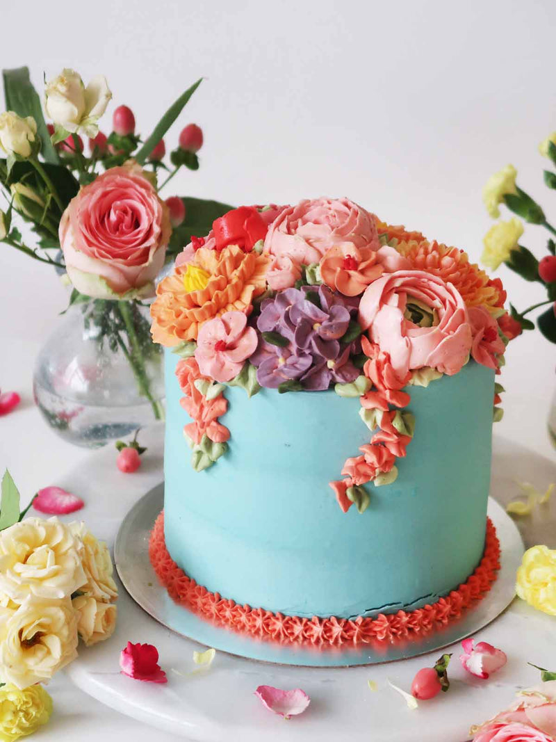 Buttercream Bloom Bouquet Cake | FREE Delivery | London & Surrey