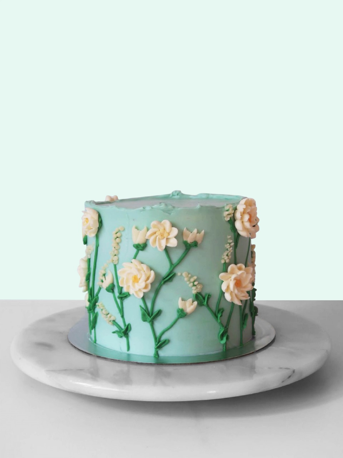 Custom hand-piped buttercream flower cake | Free Delivery | London & Surrey