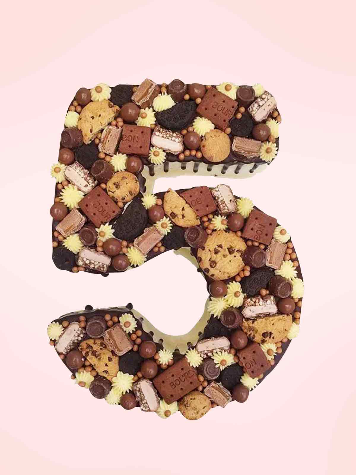 Chocolate-Cookie Number Cake | Free Delivery | London & Surrey