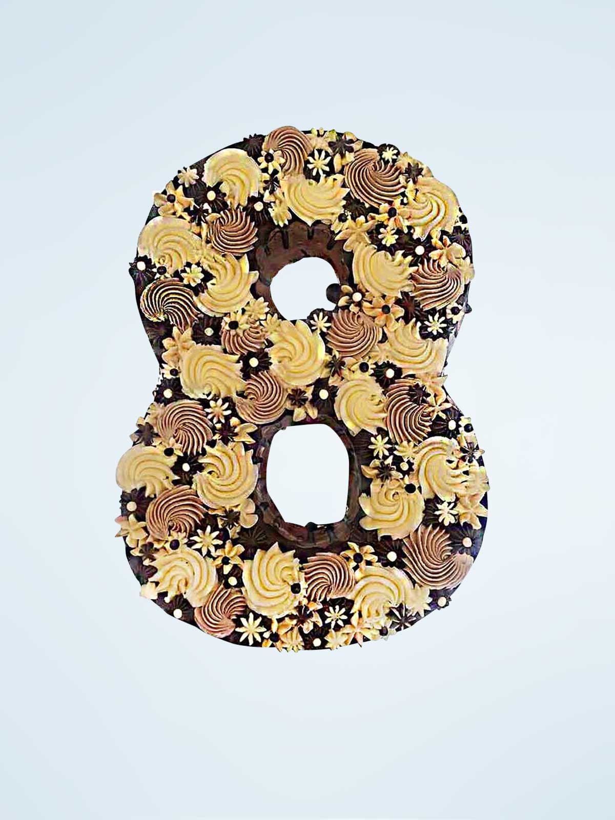 Choco Swirl Number Cake | Free Delivery | London & Surrey