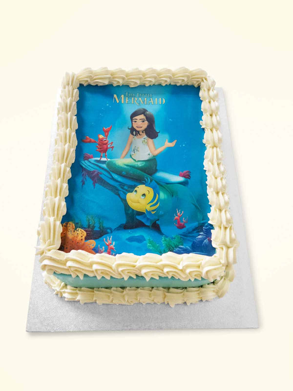 Custom Little Mermaid Photo Cake | Free Delivery | London & Surrey
