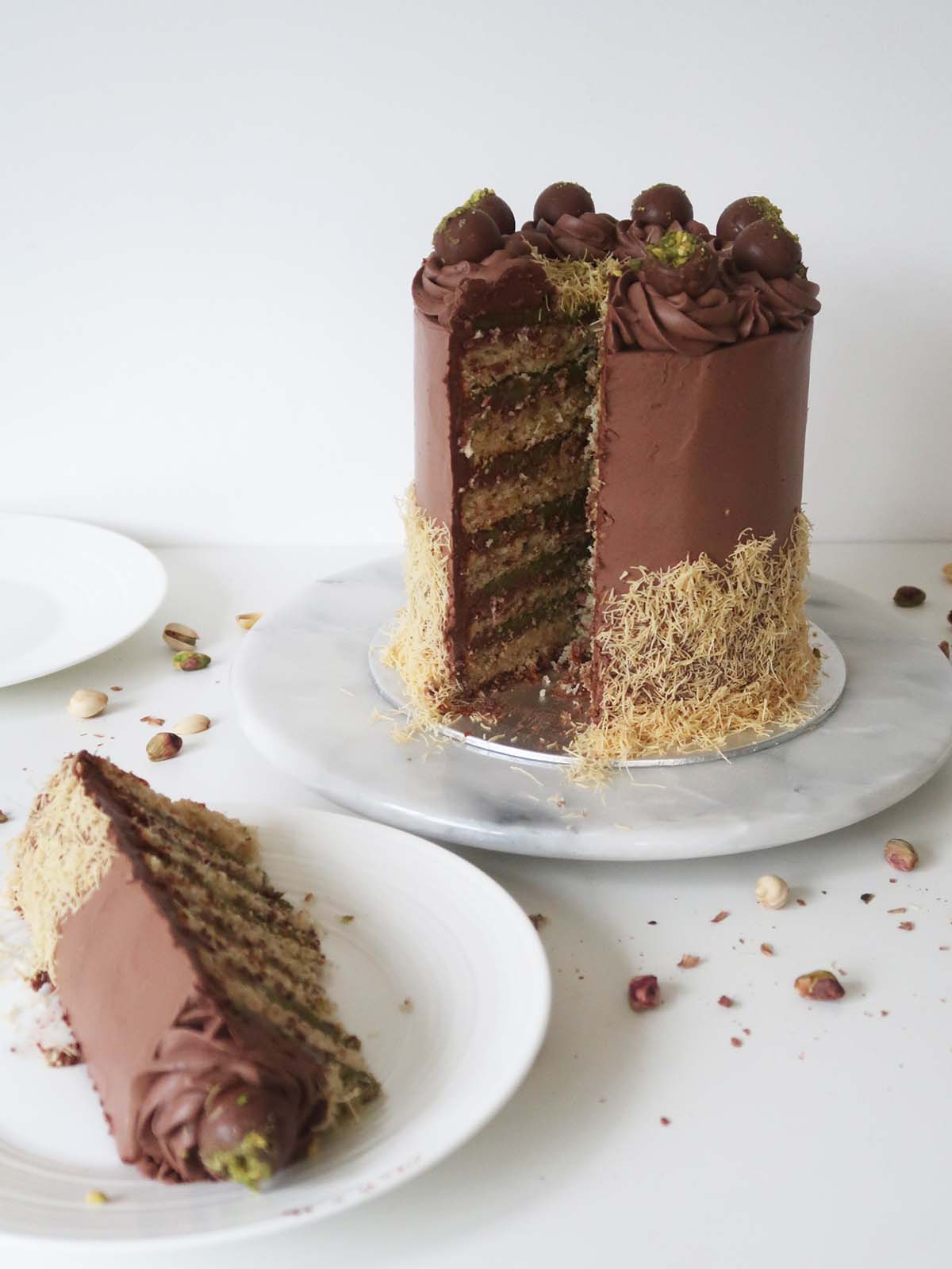 Pistachio Kunafa Cake | Free Delivery | London & Surrey