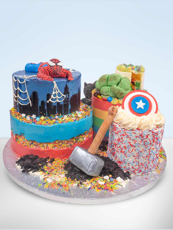 Marvel Superhero Cake | Free Delivery | London & Surrey