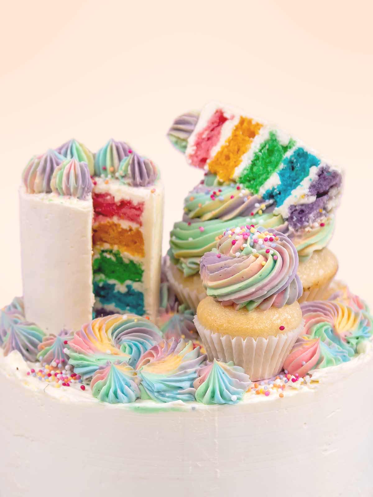 Luxury Rainbow Cake | Free Delivery | London & Surrey