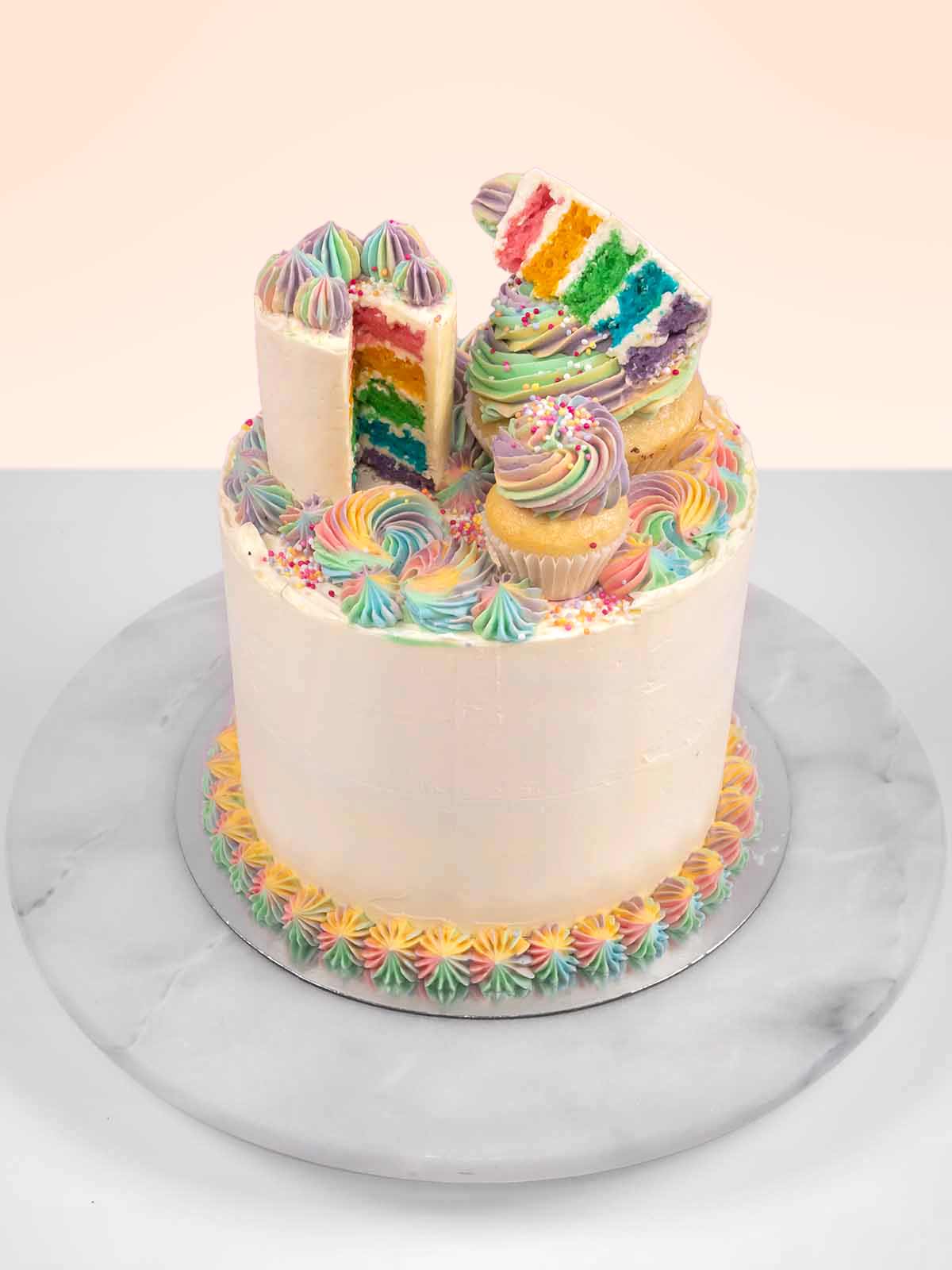 Luxury Rainbow Cake | Free Delivery | London & Surrey