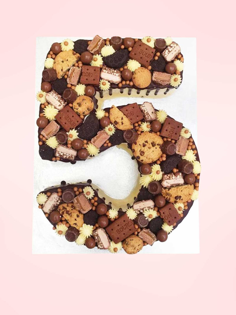 Chocolate-Cookie Number Cake | Free Delivery | London & Surrey