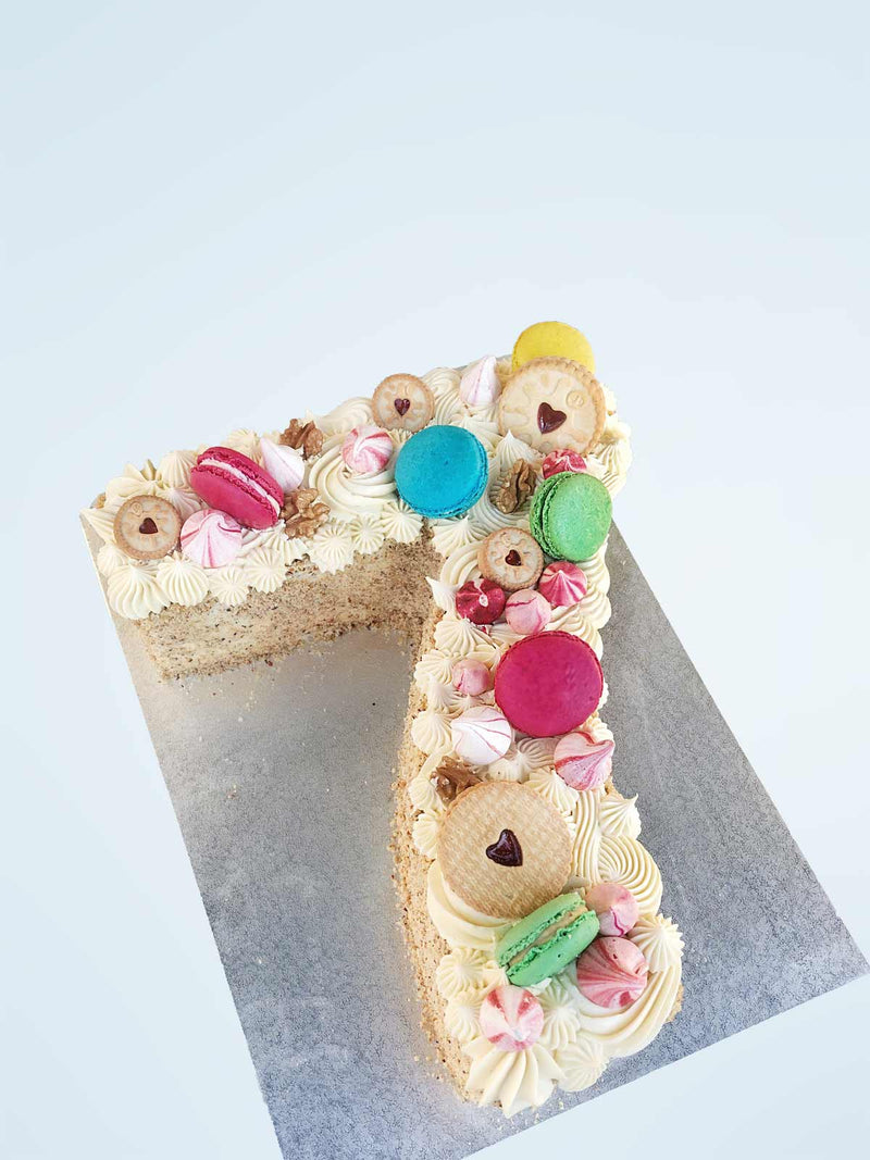 Carrot and Walnut Number Cake | Free Delivery | London & Surrey