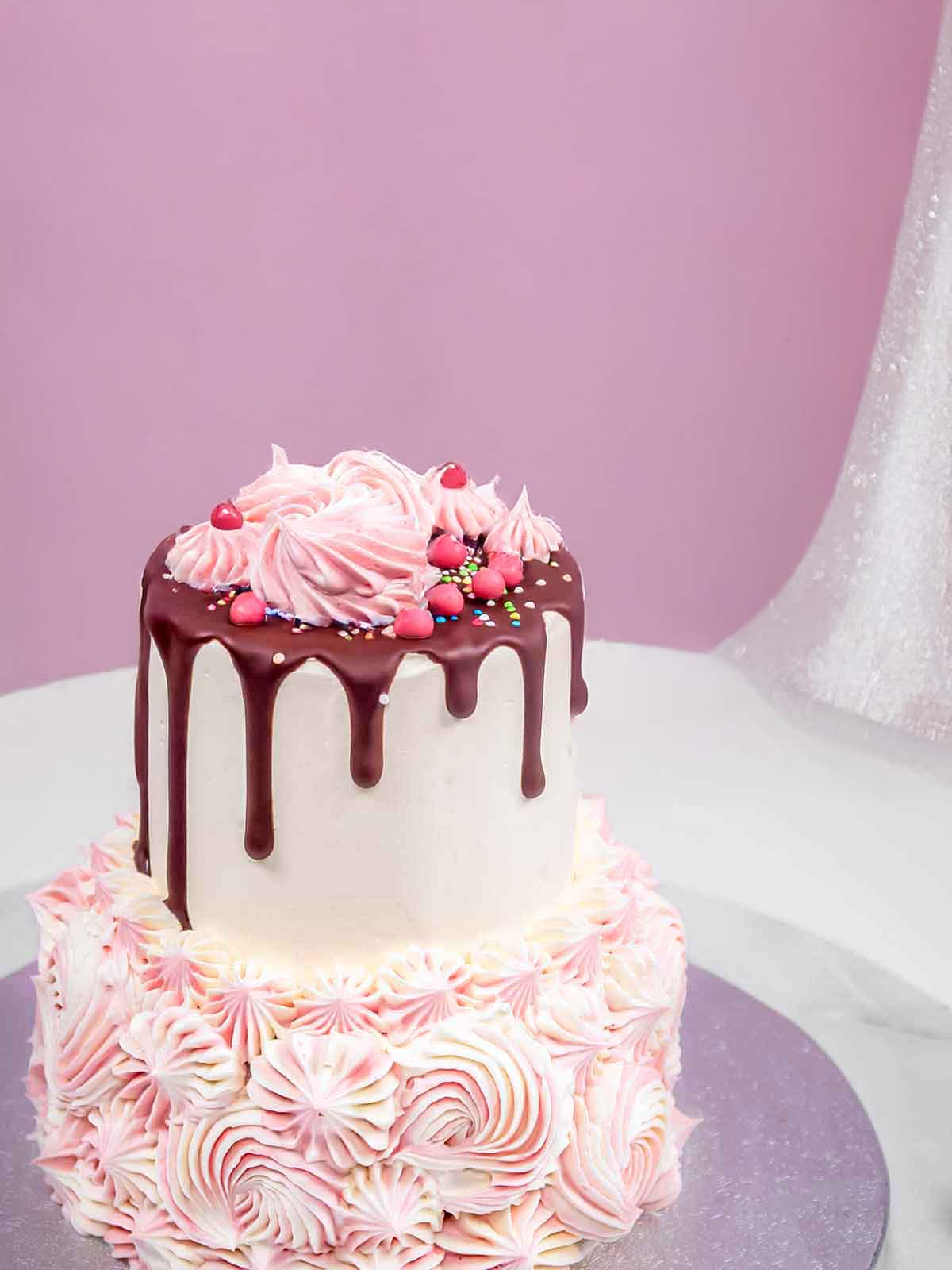 Pink Ballerina Two-Tiered Cake | Free Delivery | London & Surrey