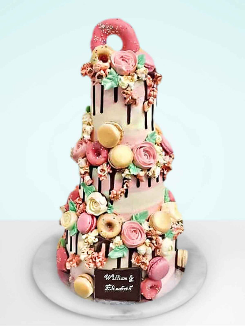 Pink Sweetheart Wedding Cake | Free Delivery | London & Surrey